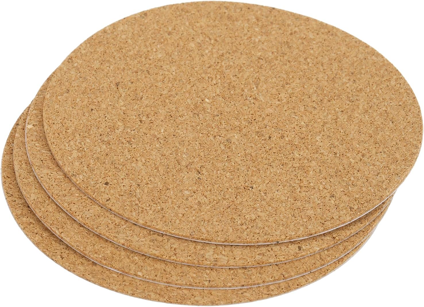 Amazon.com: uxcell 95mm(3.74") Round Coasters 1mm Thick Cork Cup Mat ...