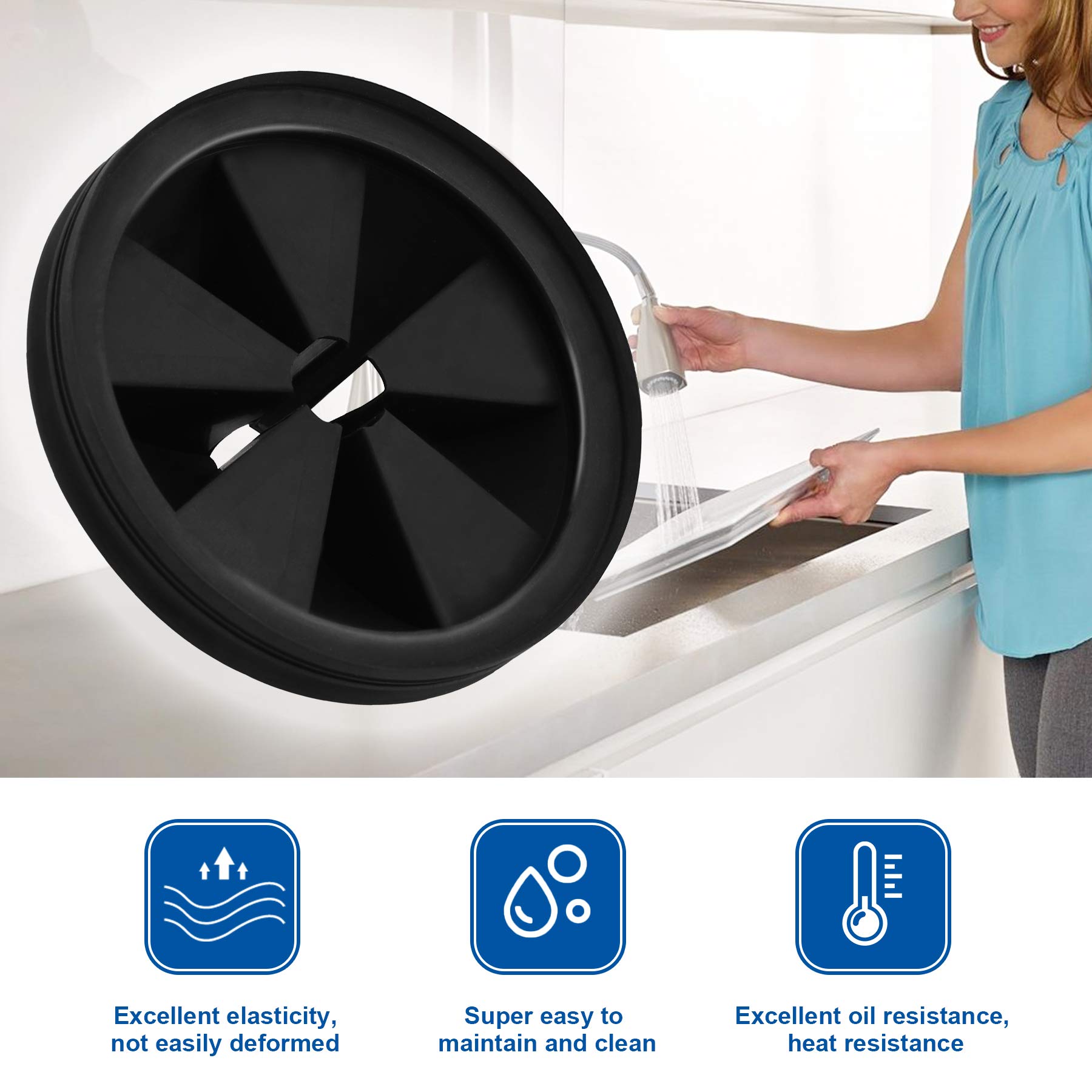 Snapklik.com : Garbage Disposal Splash Guard Collar Sink Baffle, Food ...