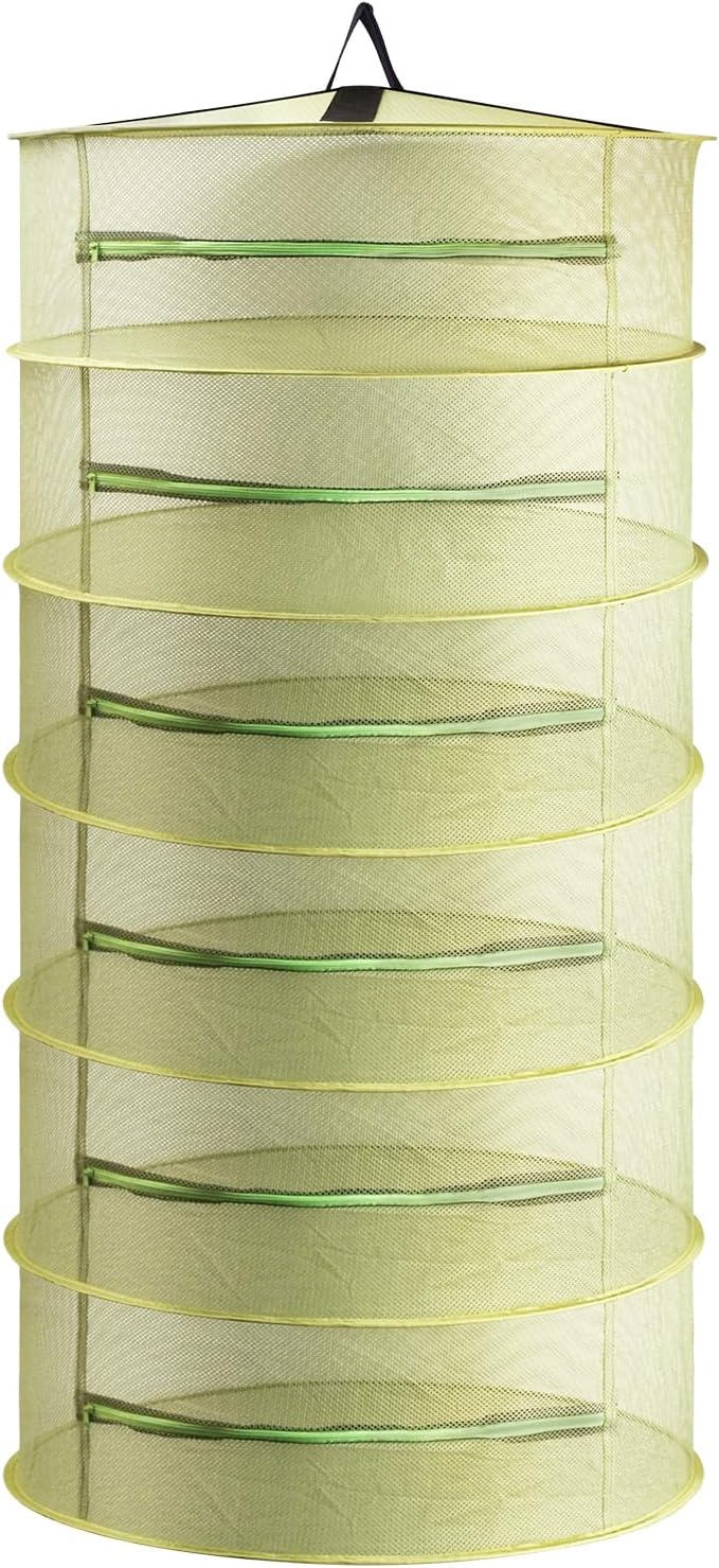 Tendak Drying Net Herbs, 6-Layer Herb Dryer Hanging, Foldable Hanging ...