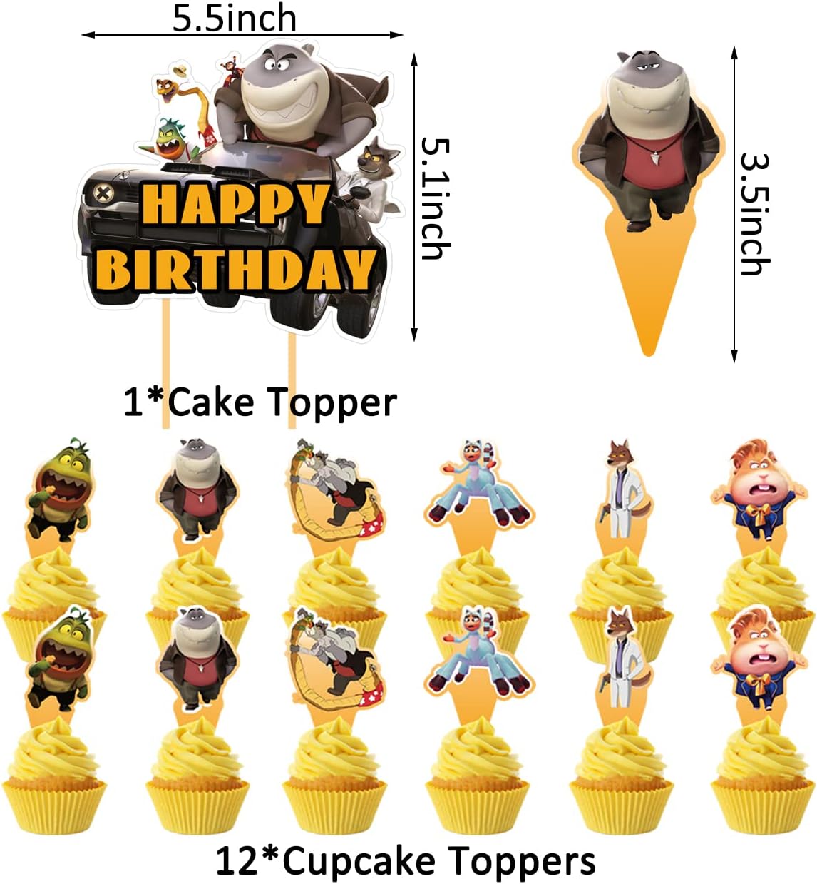 The Bad Guys Birthday Party Decoration -Tomicy 32 pcs Birthday Balloons ...