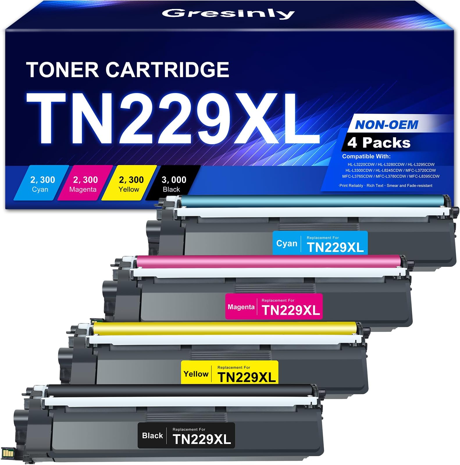 Amazon.com: Brother Genuine TN2294PK Standard Yield 4-Pack Printer ...