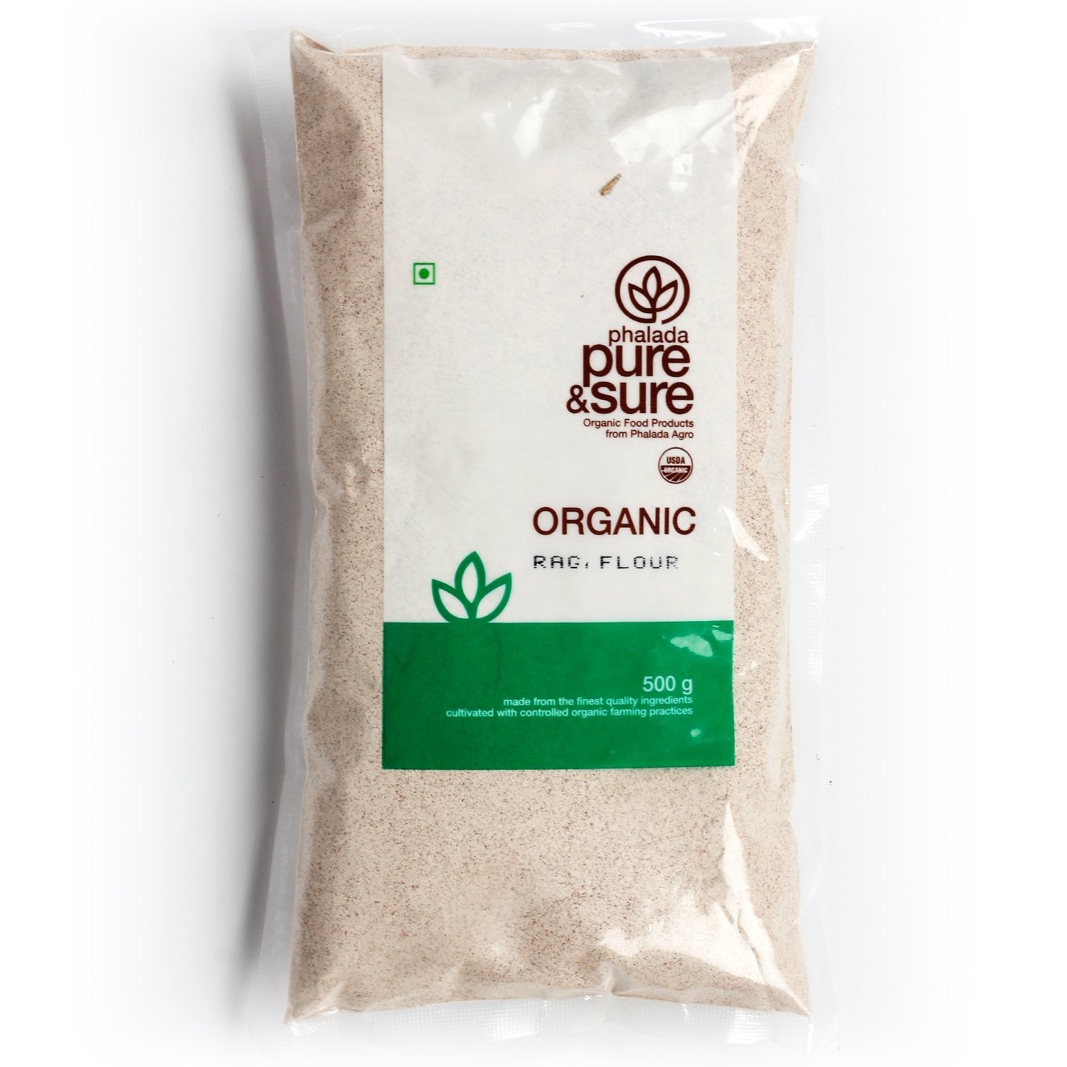 Pure & Sure Organic Ragi Flour 500 G | 100% Natural Nachni Atta | Pure ...