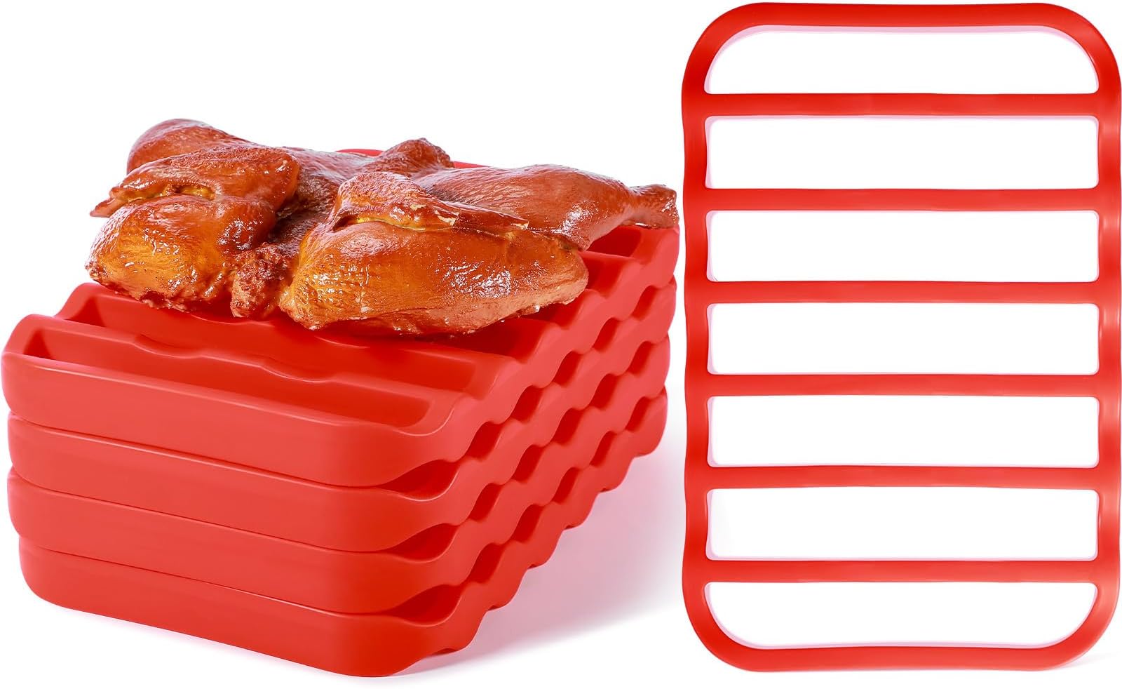Amazon.com: Norpro 405 Oval Silicone Roast Rack, Red 9x6 : Home & Kitchen