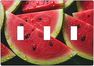 Triple Toggle Switch Wall Plate Watermelon beautiful Toggle Light ...