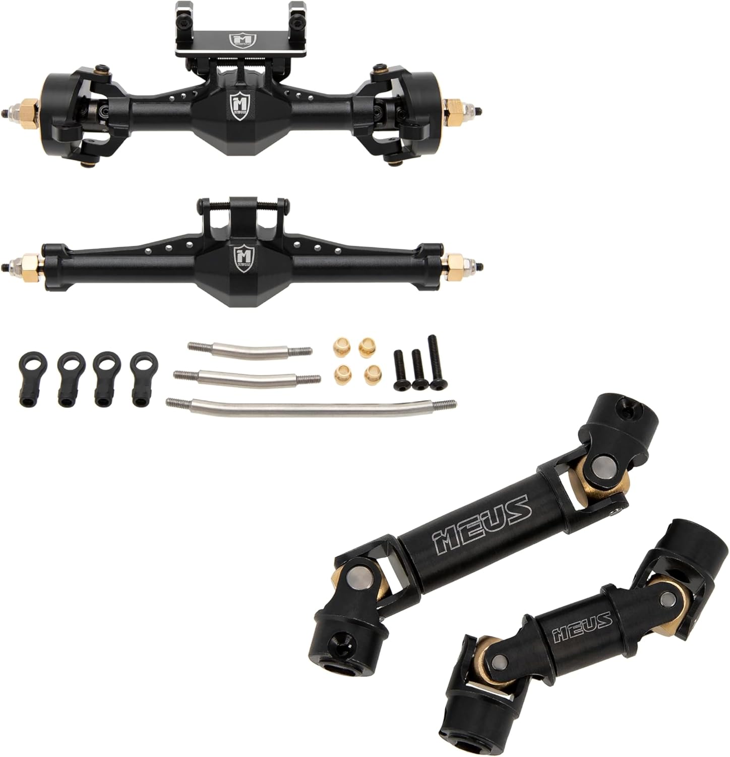 Amazon.com: MEUS TRX4M Isokinetic Axles Kit Black + Metal Front and ...
