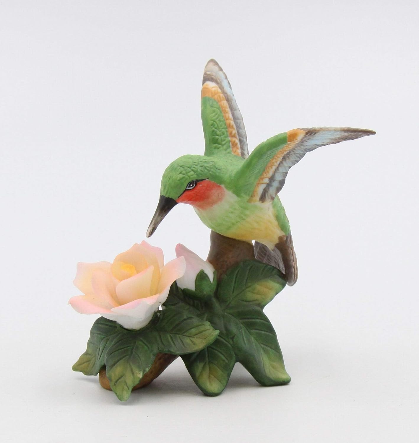 Amazon.com: Cosmos Gifts Fine Porcelain Hummingbird with Peace Rose ...