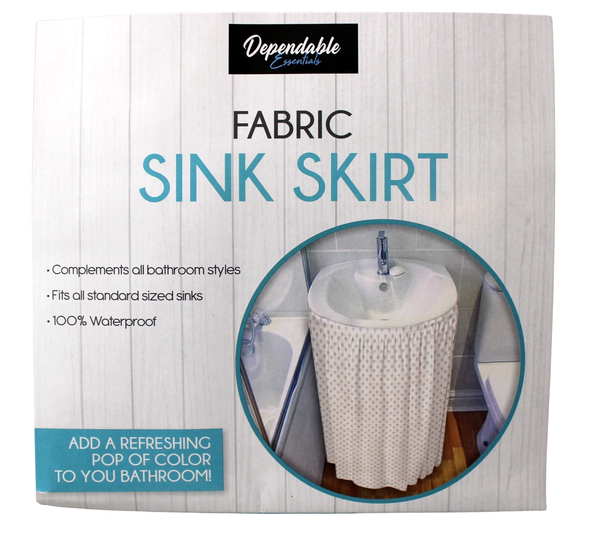 Snapklik.com : Diamond Stitch Fabric Bathroom Sink Skirt Utility Sink ...