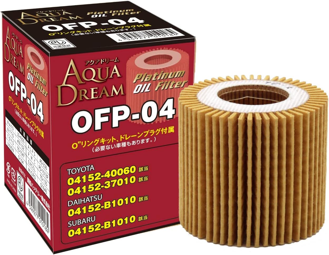 Amazon | TOYOTA (トヨタ) 純正部品 オイルフィルタ エレメントキット 品番04152-40060 | 車用オイルフィルター ...