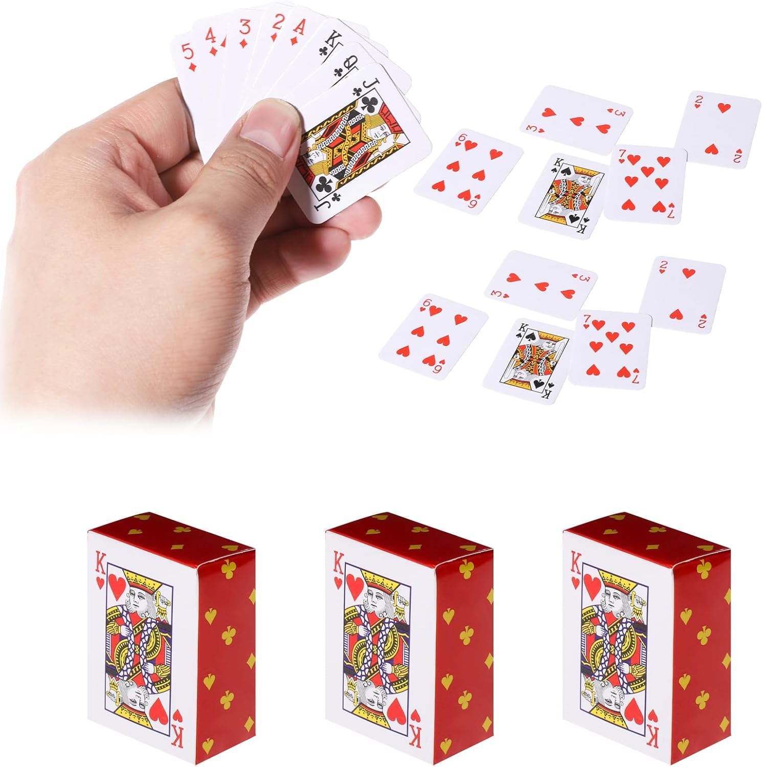 Amazon.com: 3 Decks Mini Playing Cards, Party Spoof Fun Smal Playing ...