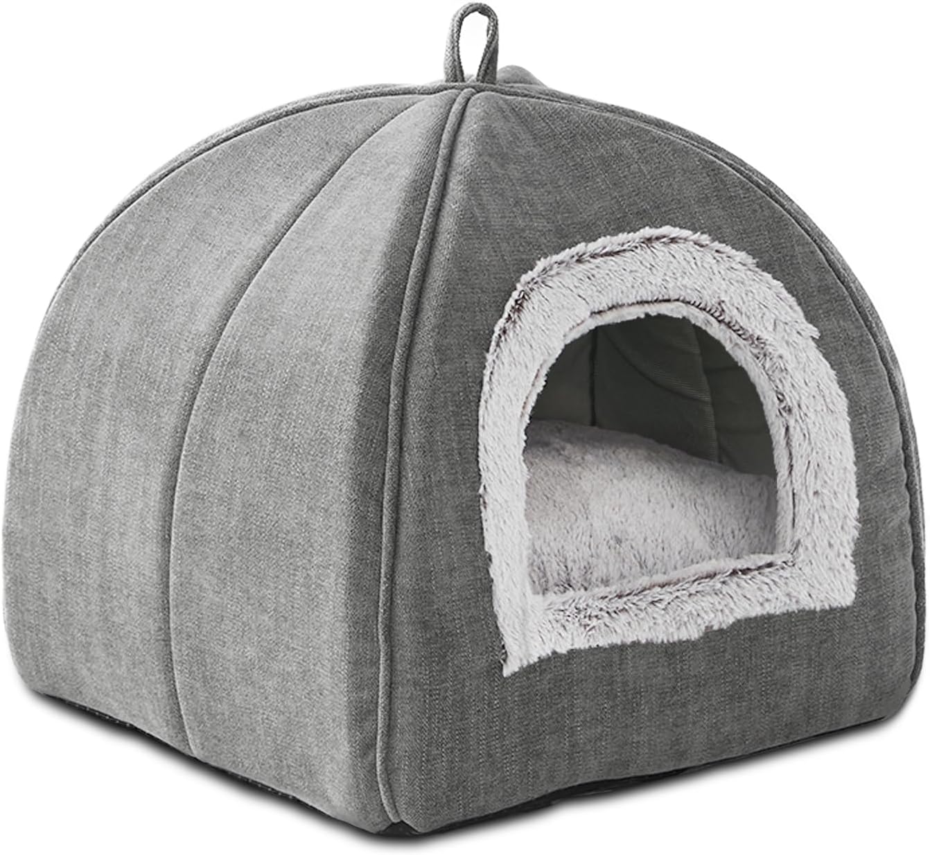 Amazon.com : COURPAL Heated Cat Cave Bed - Enclosed Round Cat Dome with ...