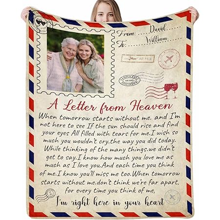 Amazon.com: Custom Memorial Blankets with Photos: Made in USA, Sympathy ...