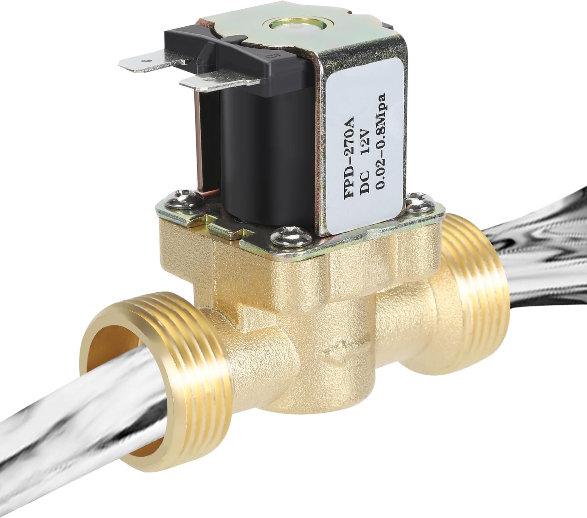 Amazon.com: 3/4 inch 220V-240V AC VAC Brass Electric Solenoid Valve NPT ...