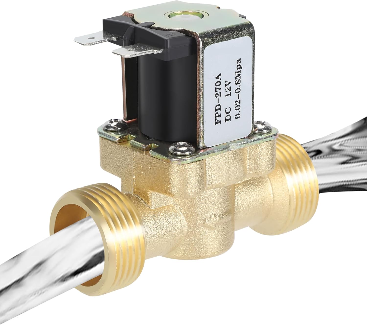 Amazon.com: Normally Closed Electric Water Shut off Valve, Brass ...