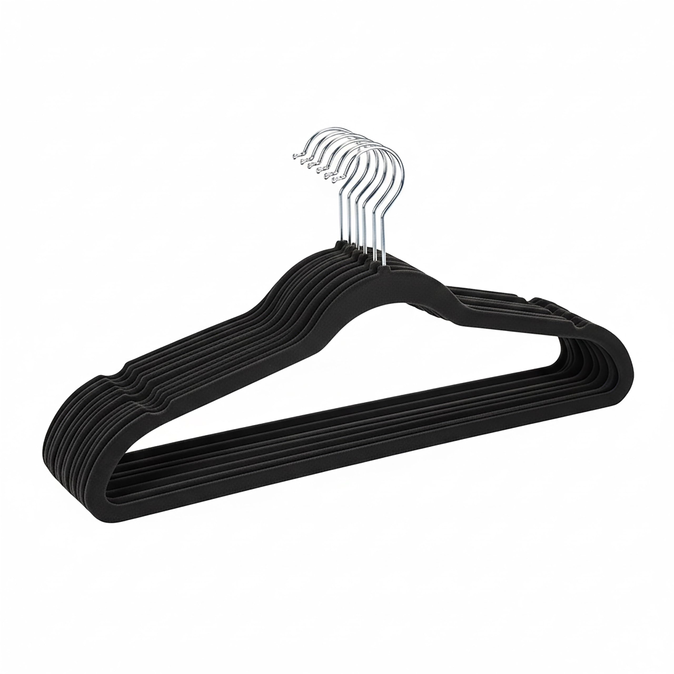 Snapklik.com : 10 Super Slim Velvet Huggable Hangers In Black