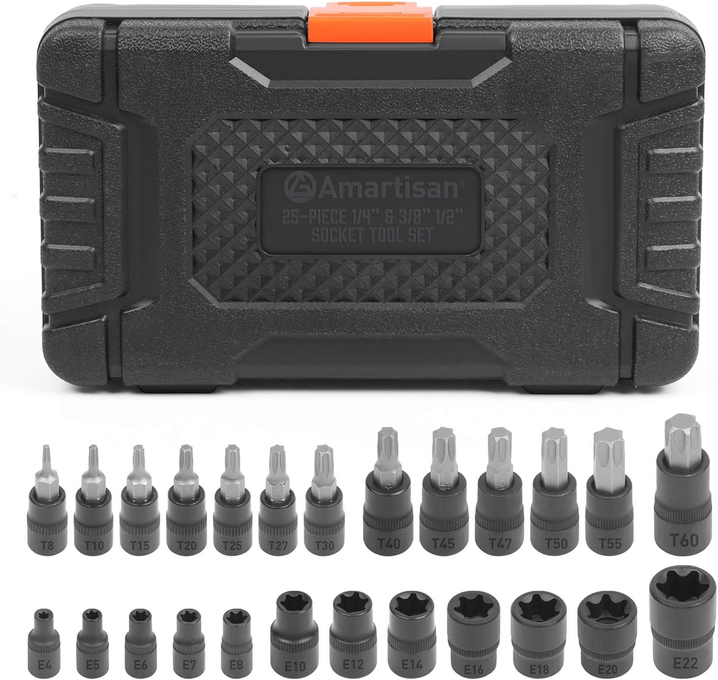 Amazon.com: Amartisan 25-Piece E-TORX Star Socket Set and Torx Bit ...