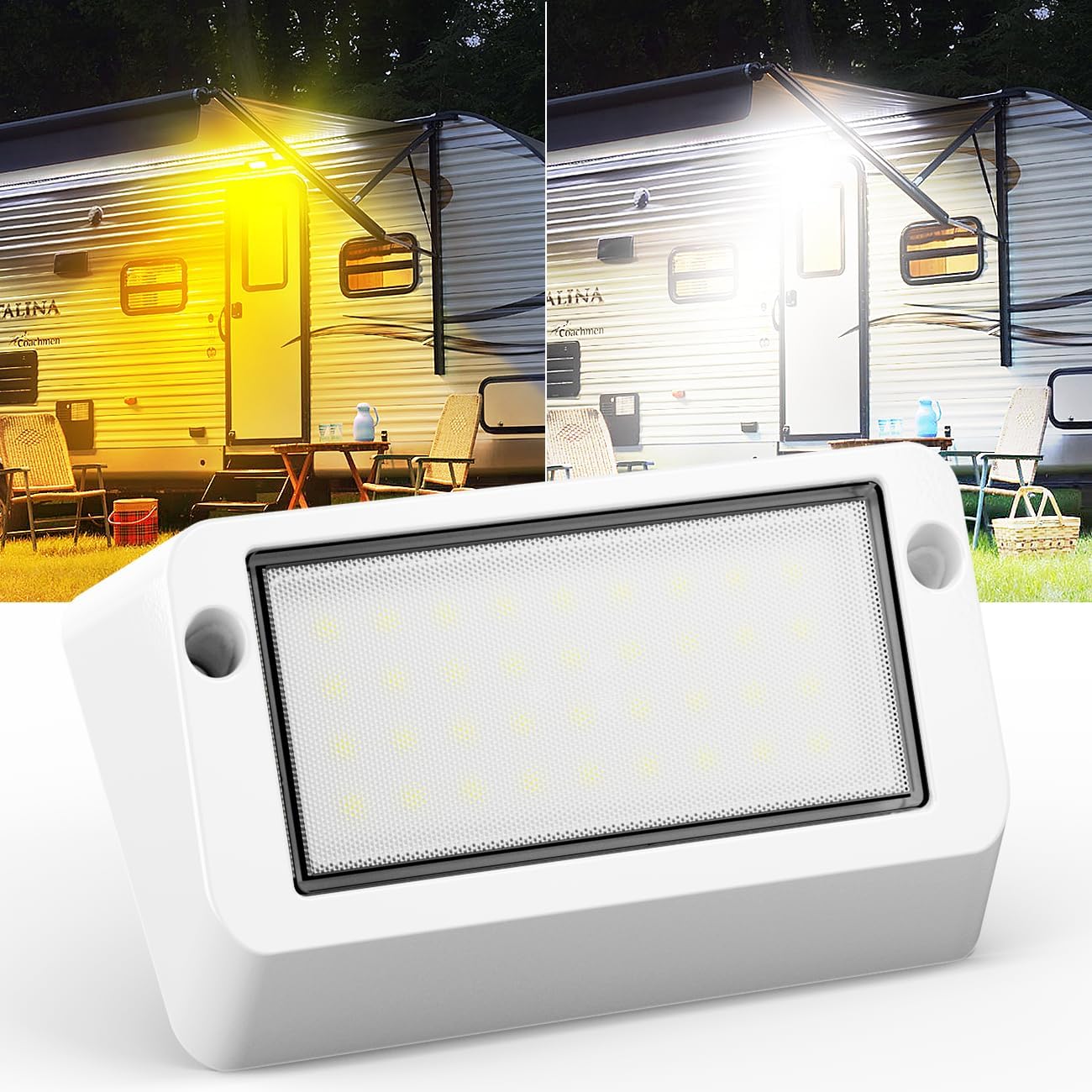 Amazon.com: Safoner Aluminum RV LED Porch Light- Dual Color Switchable ...