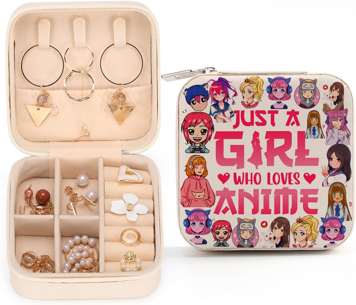 Amazon.com: kdxpbpz Anime Lover Gifts for Girls Anime Travel Jewelry ...