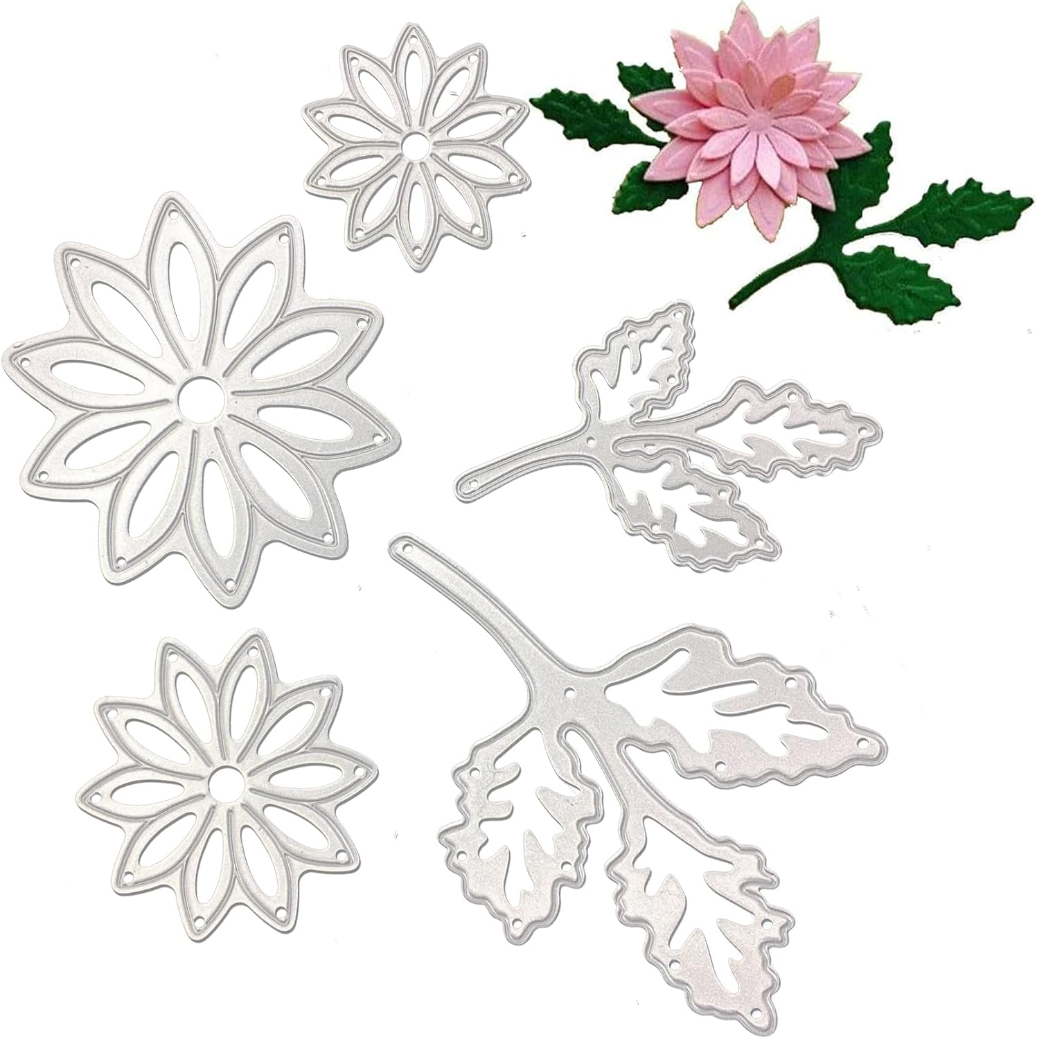 5Pcs Cute Flower Leaf Die Cuts,FlowerLeaf Cutting Dies,Flower Leaf ...