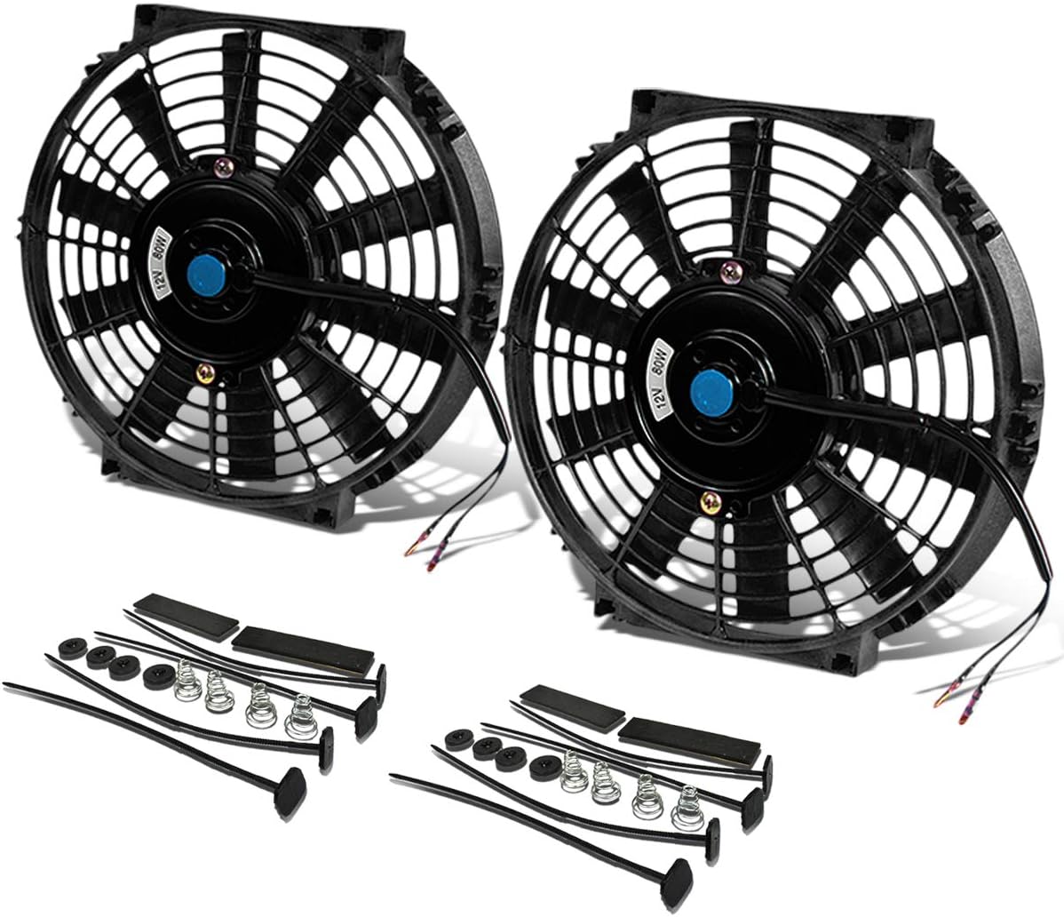 Amazon.com: DNA Motoring RAF-10+FMK-X2 2Pcs 10" Inch Electric Radiator ...