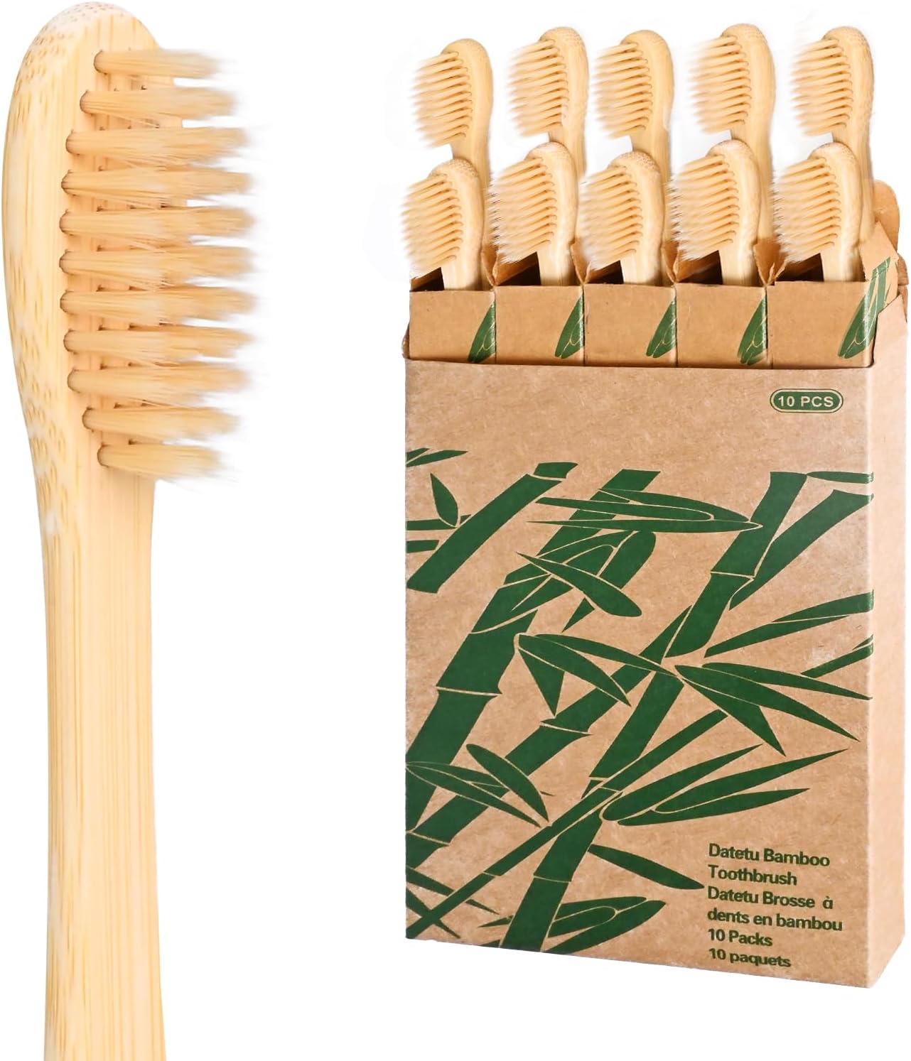 Amazon.com : Virgin Forest Bamboo Toothbrushes, 8 Pcs Soft Bristle ...