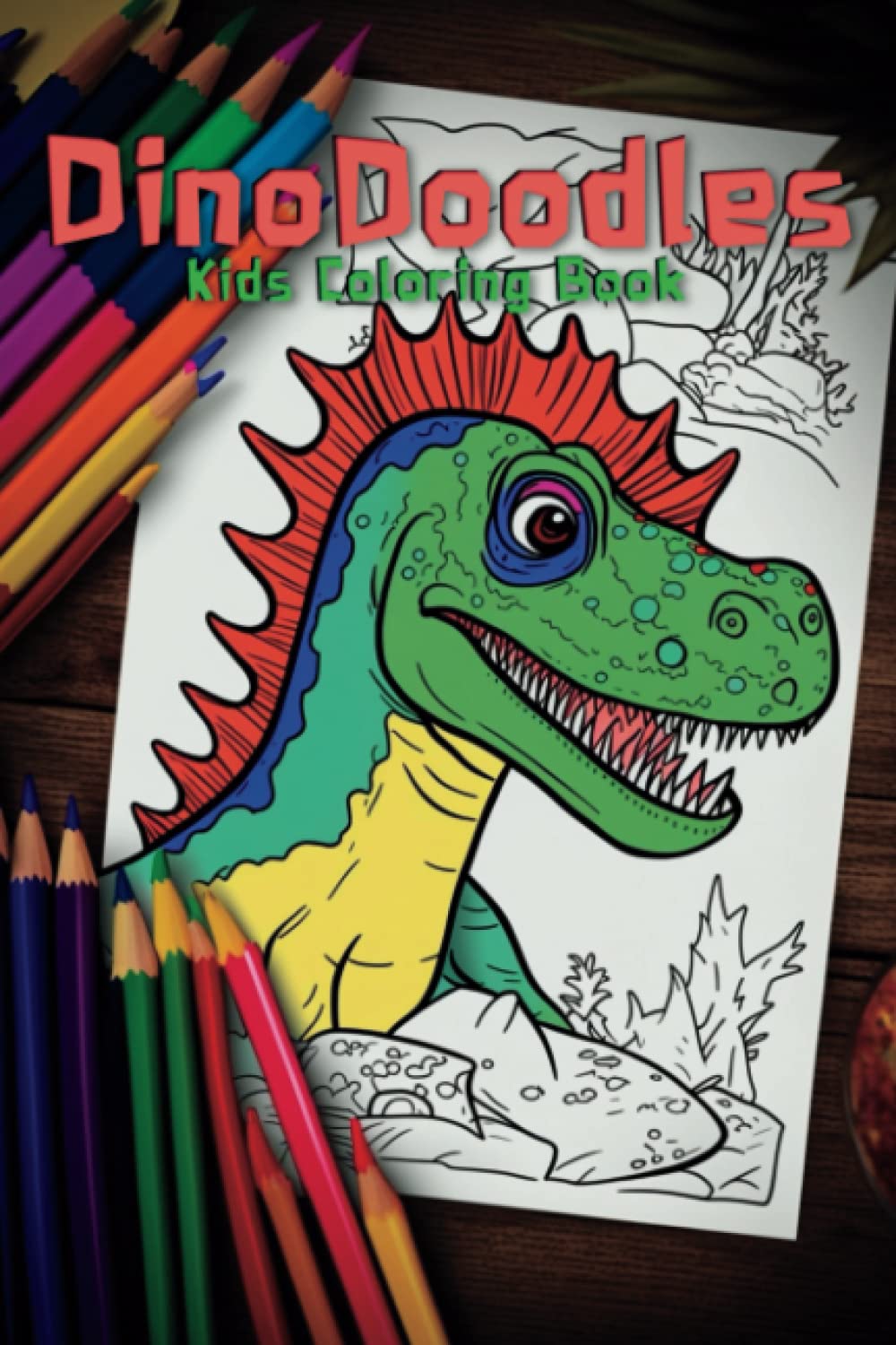 Amazon | Dino Doodles: Kids coloring book: Fun, Adorable and Original ...