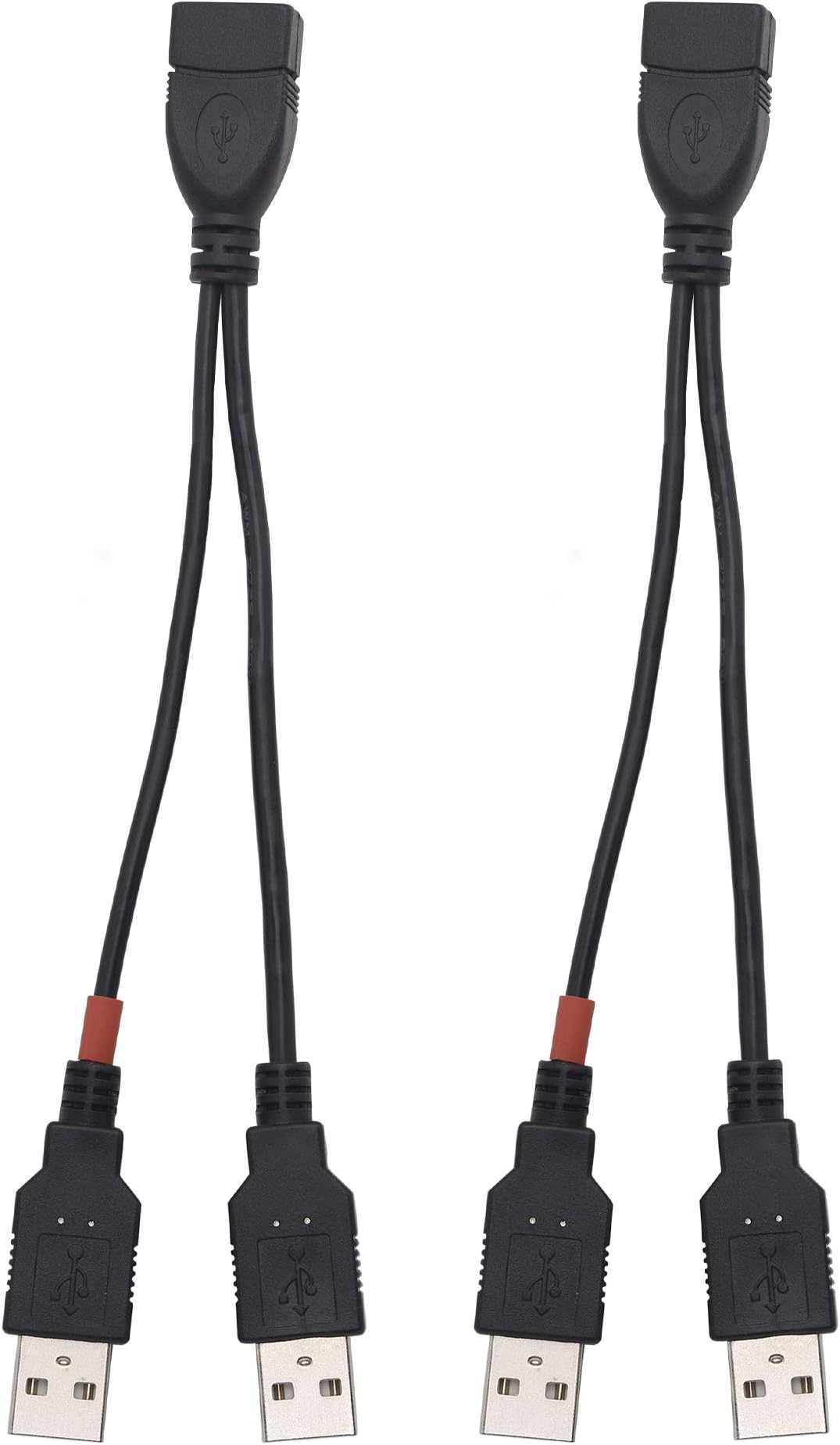 Amazon.com: ALINNA Black USB 3.0 Female to Dual USB Male Extra Power ...