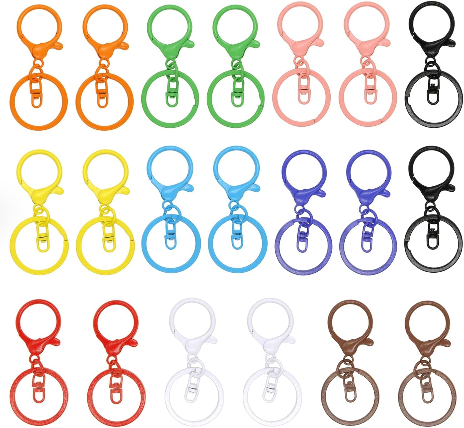 Amazon.com: 20 Pcs Lobster Claw Clasps Keychains, Colorful Metal ...