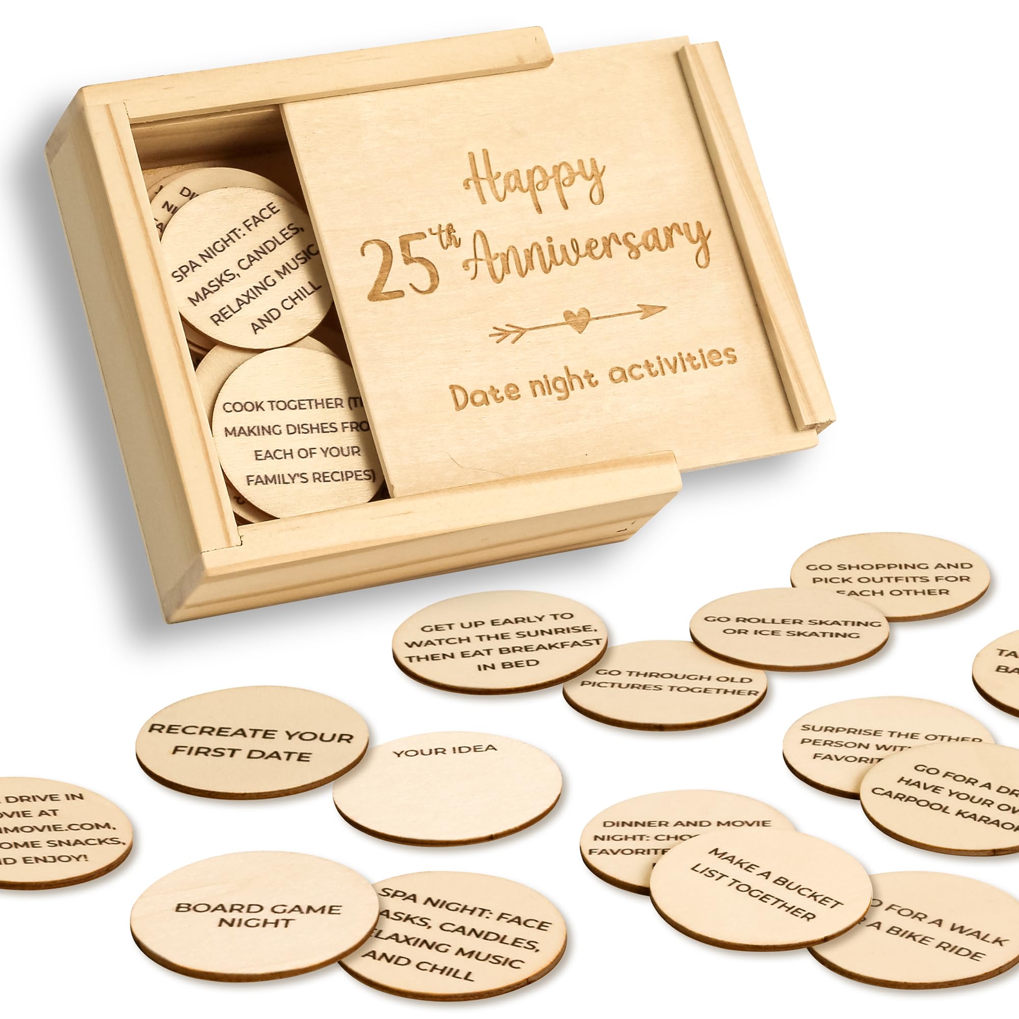 Amazon.com: WOODAMORE 25 Year Anniversary Wood Gifts for Him Her - 25 ...