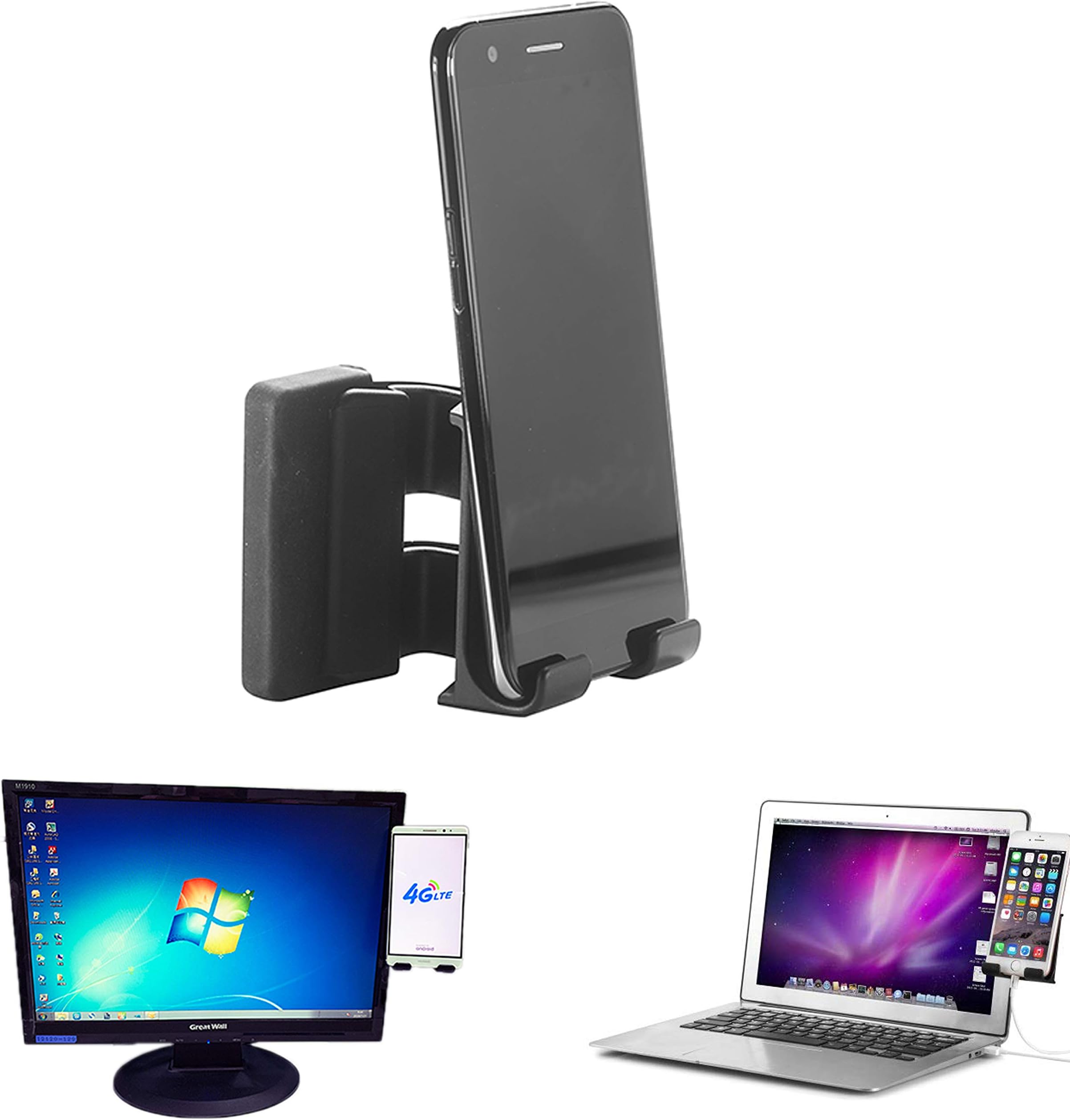 Amazon.com: DK177 Magnetic Phone Holder, Laptop or Desktop Monitor Side ...