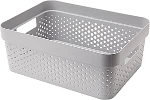 Amazon.com: Curver 11 Litre "Infinity" Box With Dot Pattern, Light Grey ...