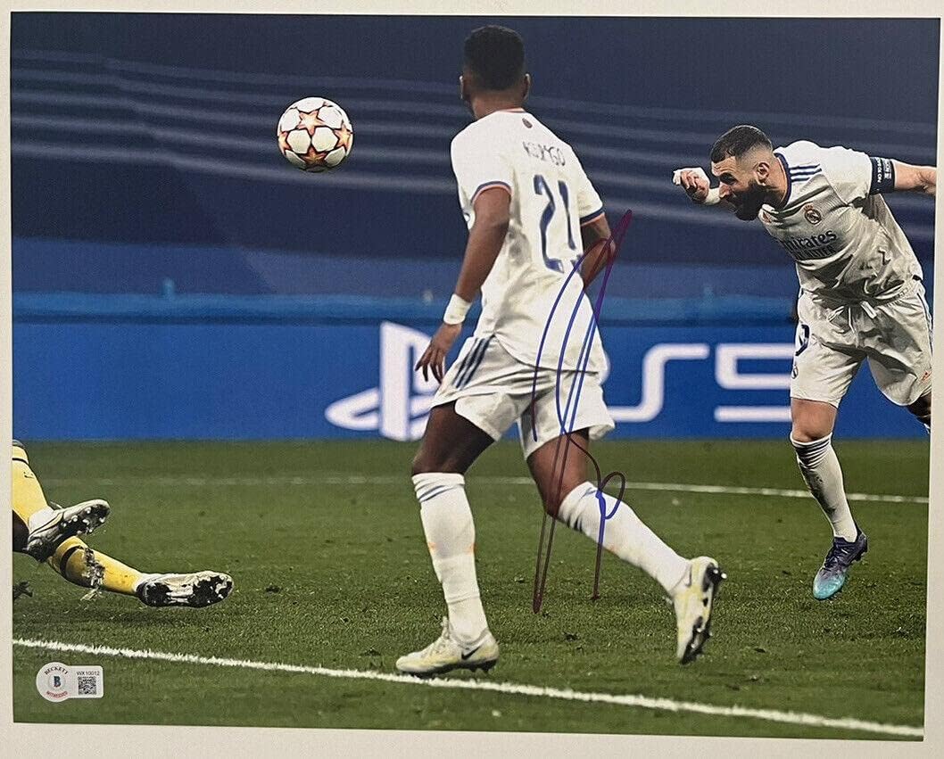 Karim Benzema Signed Real Madrid 11x14 Photo Bas Beckett - Autographed ...