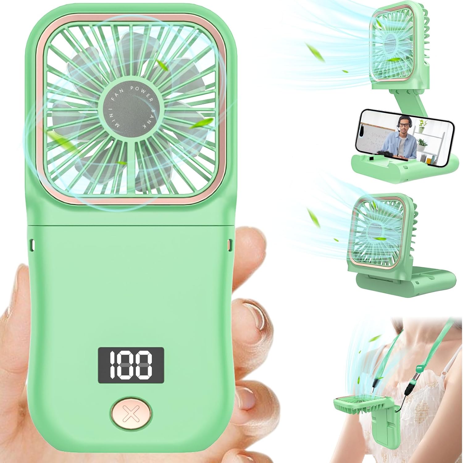 Amazon.com: AJGJF Mini Fan Handheld Foldable Fan,USB Personal Fans ...