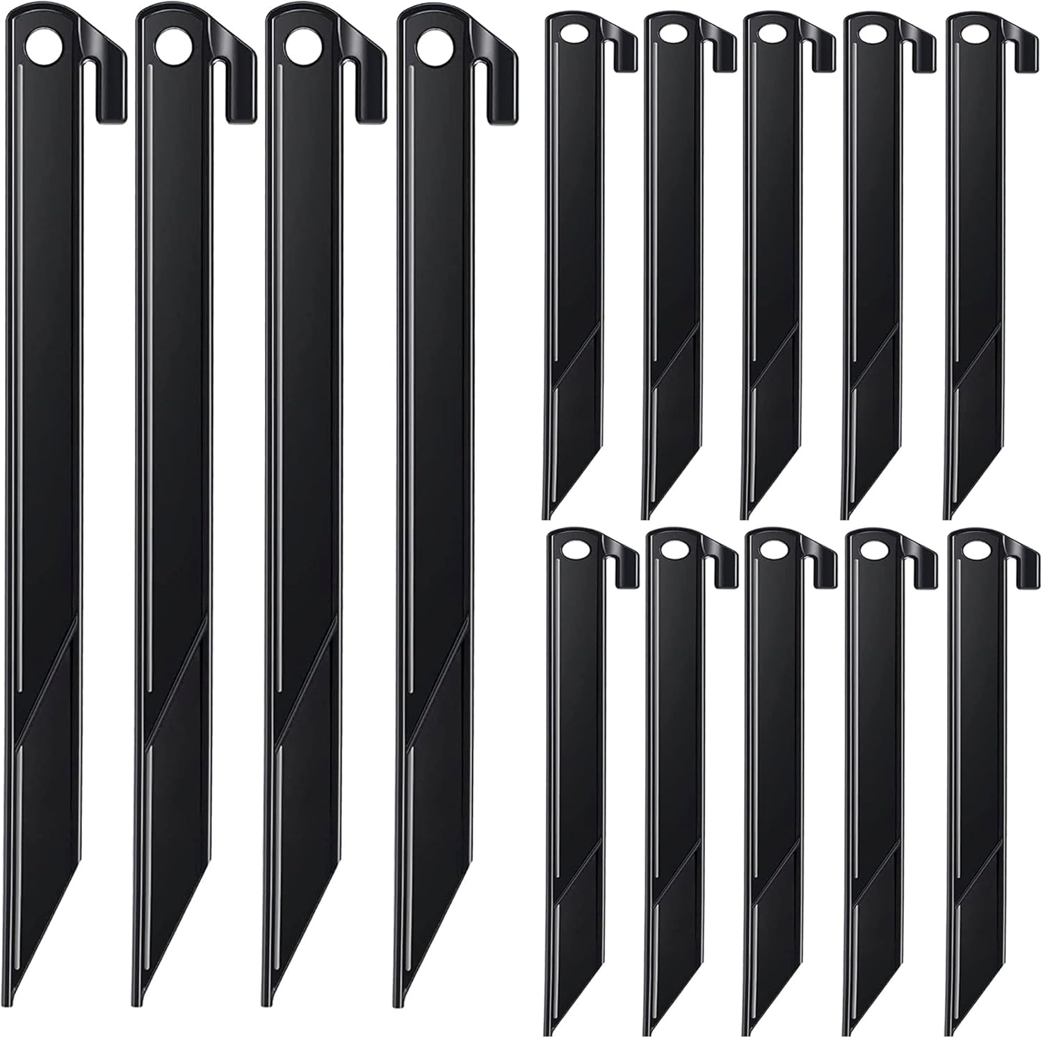 Amazon.com : Aoipend 16 Pcs Plastic Stakes 12 inch Heavy Duty Tent ...