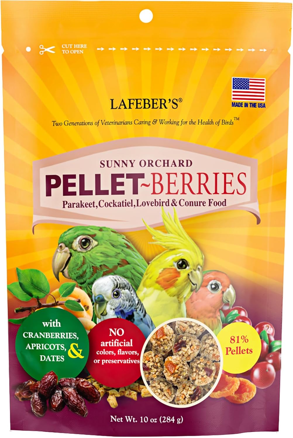 LAFEBER'S Pellet-Berries Pet Bird Food, Made with Non-GMO and Human ...