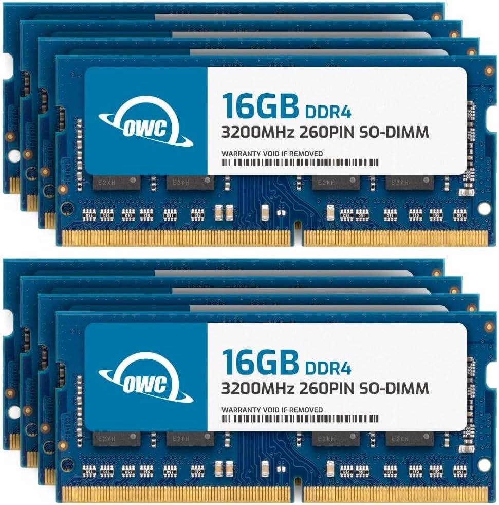 OWC 128GB (8x16GB) DDR4 3200MHz PC4-25600 CL22 1RX8 Non-ECC SODIMM 1.2V ...