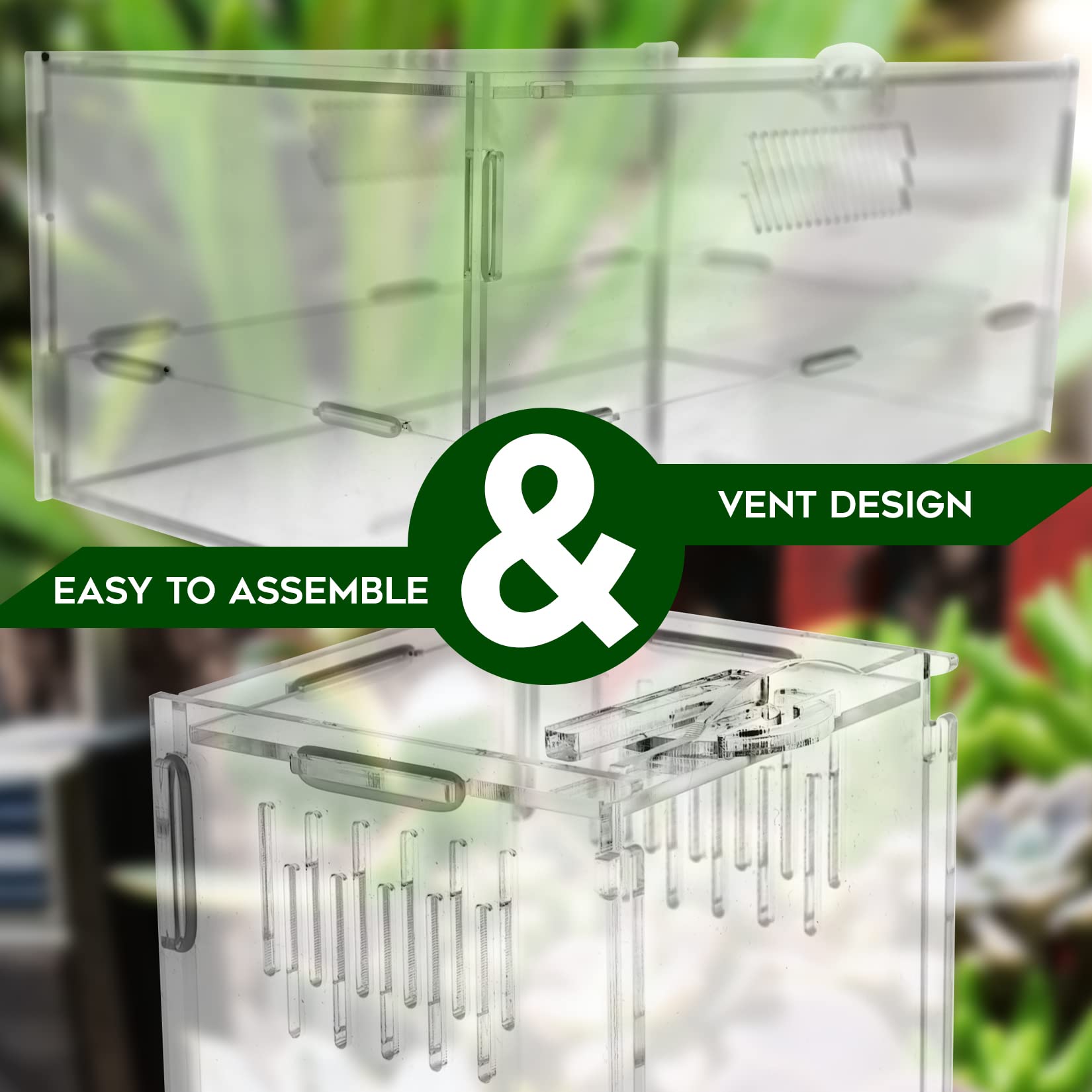 Buy Reptile Breeding Box Acrylic Feeding Box, Reptile Habitat Terrarium ...