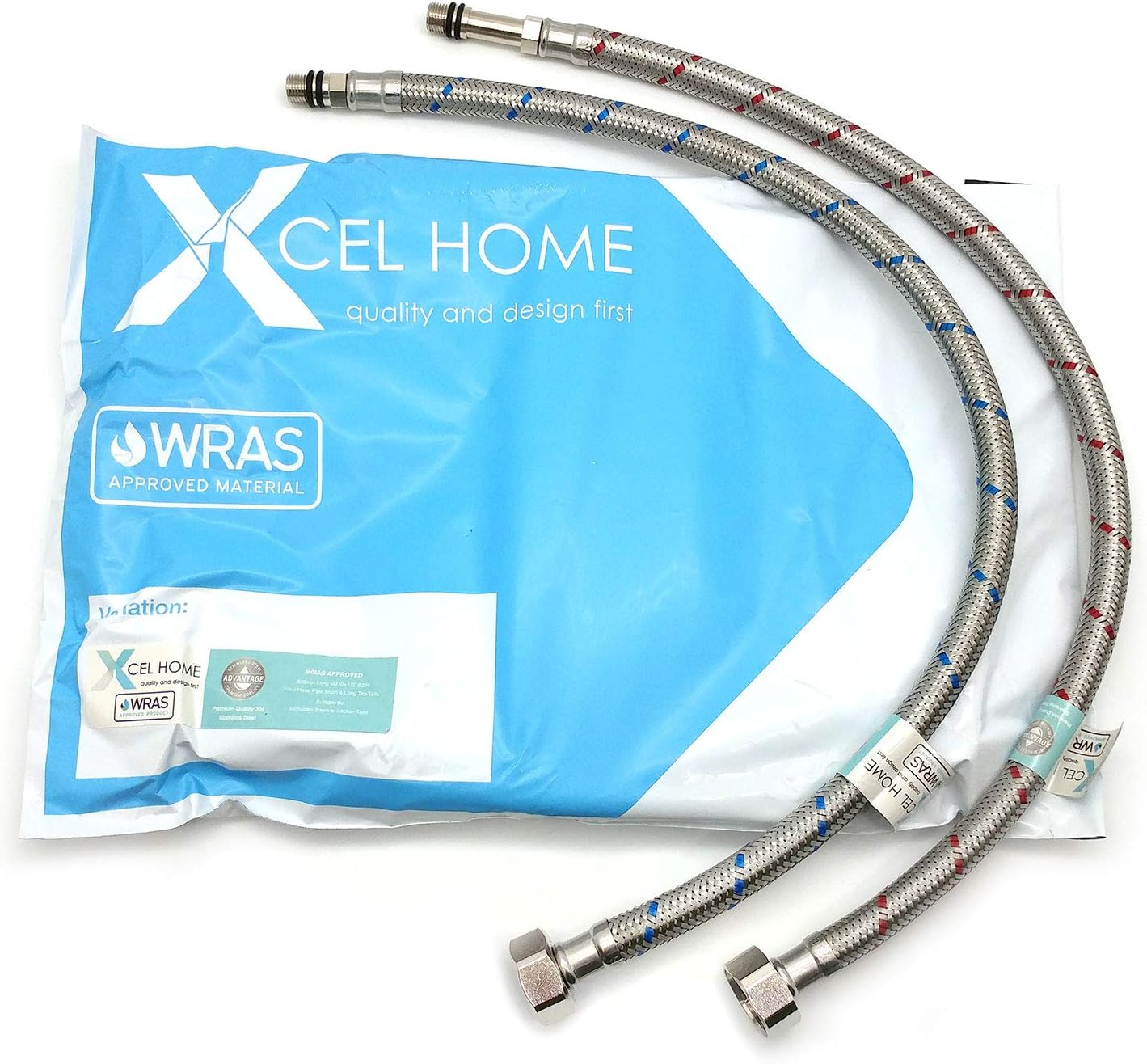 Flexible Hose Pipe Tap Tails for Monobloc Basin Or Kitchen Taps (500mm ...