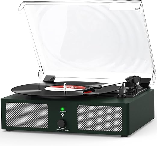 Amazon.com: Udreamer Vinyl Record Player with Build in Speakers Vintage ...