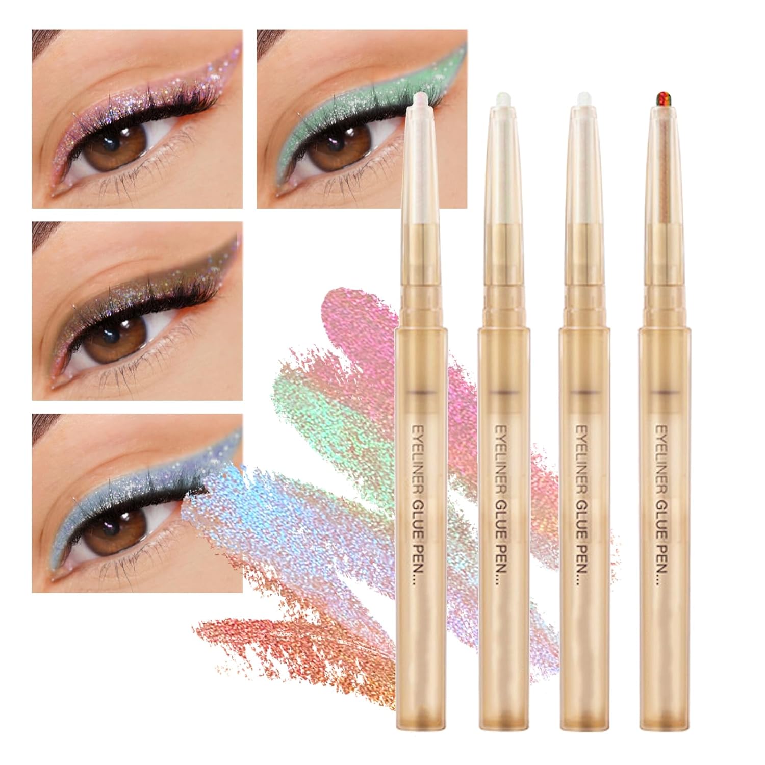 Amazon.com: Vicosey Eyeliner Pencil 4Pcs,Colored Eyeliners Pencil,Gel ...