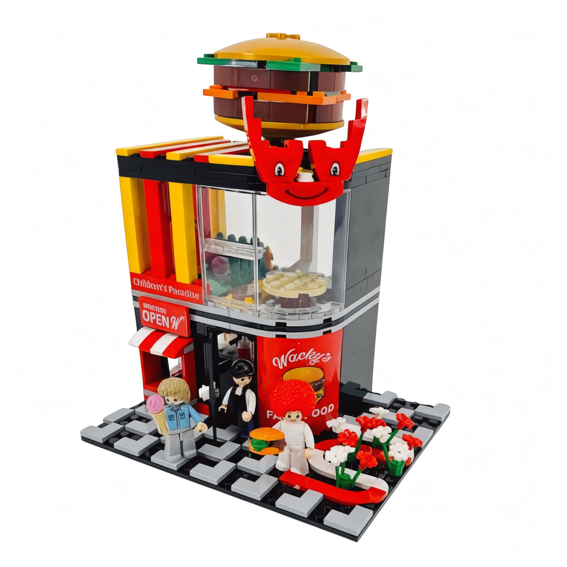 Amazon.com: General Jim's Wacky Burger Modular Fast Food Burger Joint ...