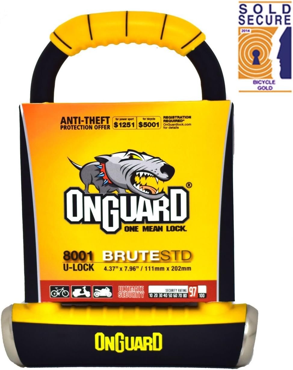 OnGuard Brute STD 8001 Bike U Lock - Sold Secure Gold : Amazon.co.uk ...