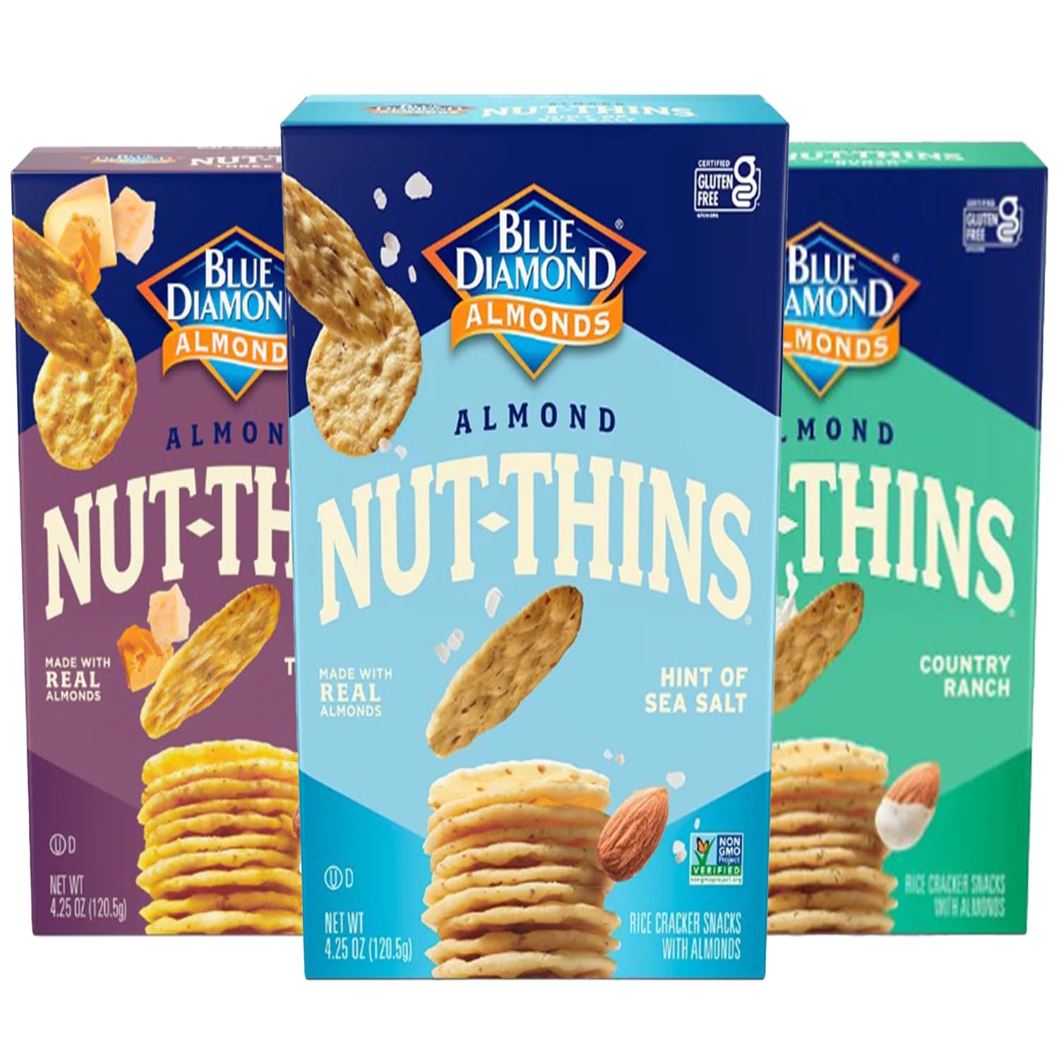 Amazon.com: Generic Almond Nut Thins Cracker Crisps, 1 Three Cheese - 1 ...