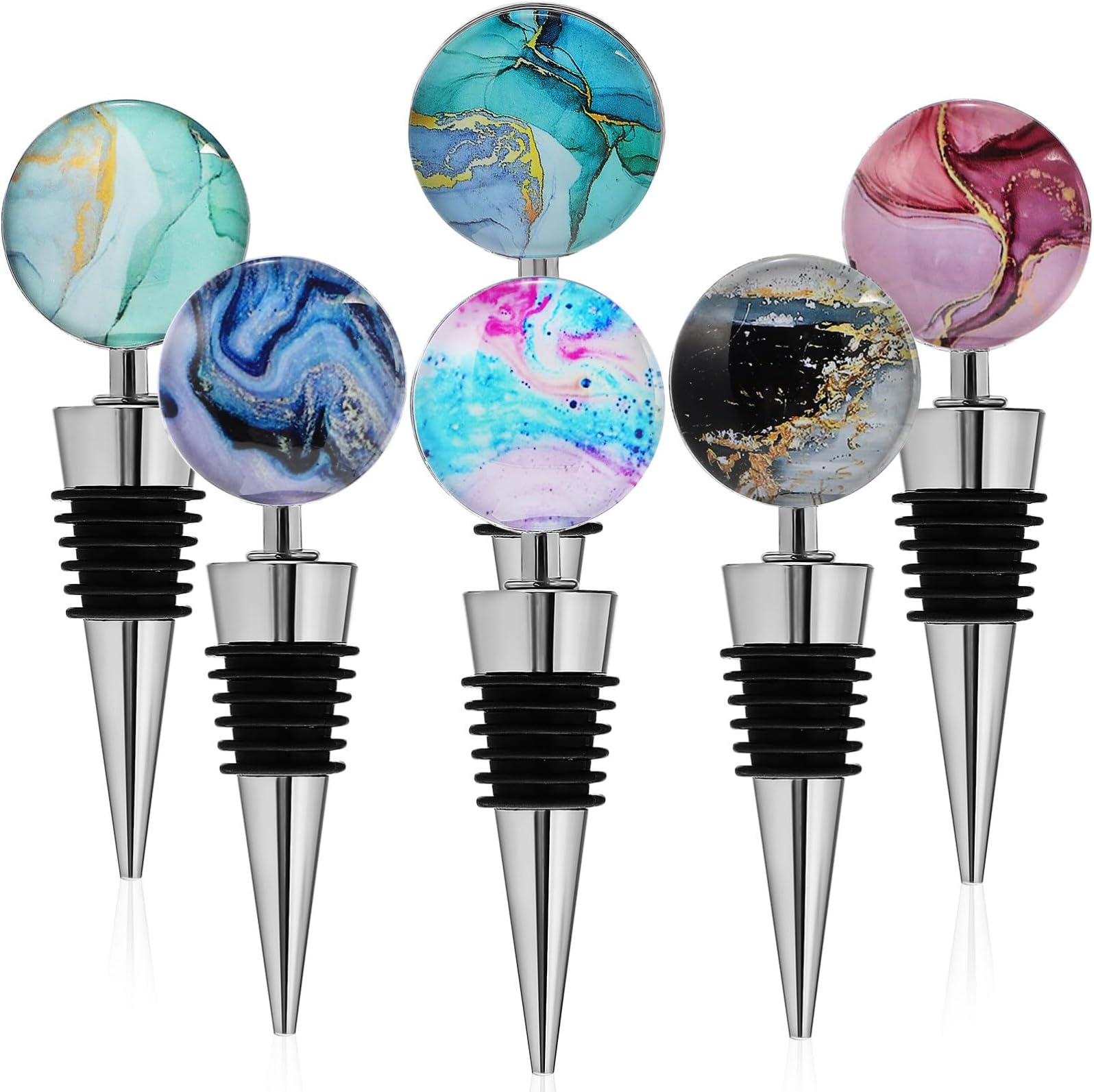Amazon.com: Blush Assorted Glass Globe Bottle Stoppers, Multicolor ...
