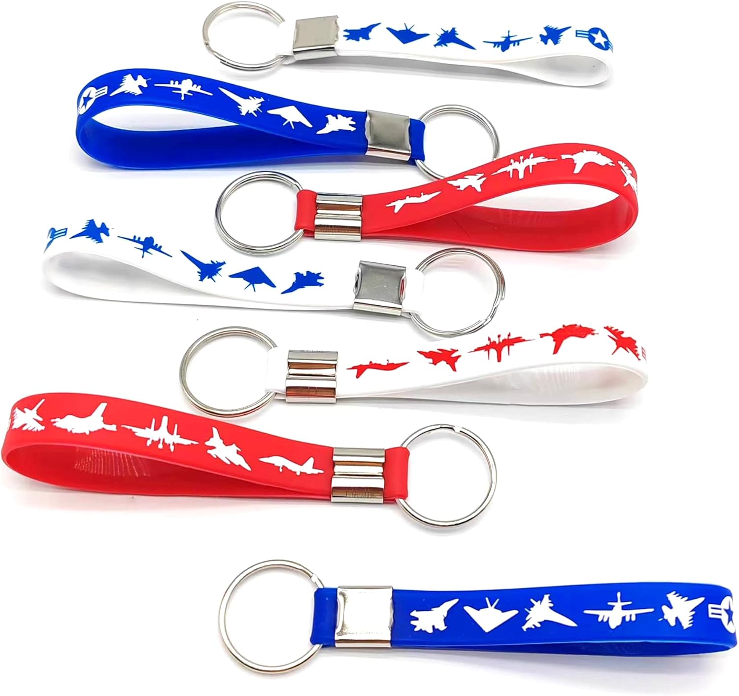 Amazon.com: CupaPlay 24PCS Fighter Jet Keychains/Keyrings -Airplane ...