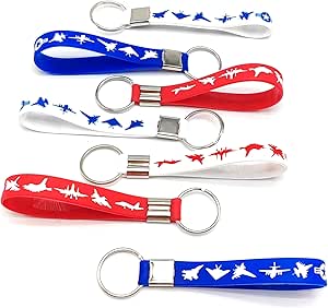 Amazon.com: CupaPlay 24PCS Fighter Jet Keychains/Keyrings -Airplane ...
