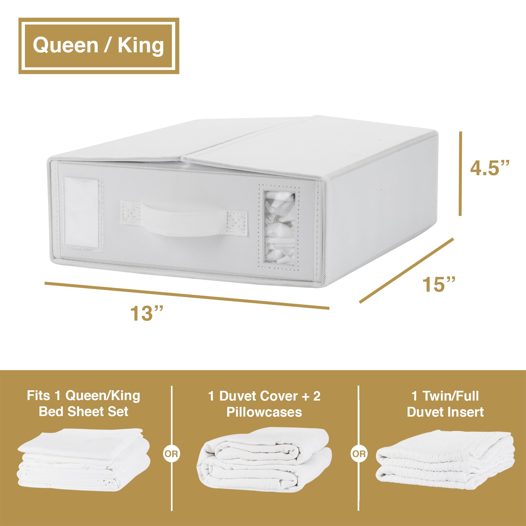Snapklik.com : 6 Pack Bed Sheet Organizers, Foldable Linen Closet ...