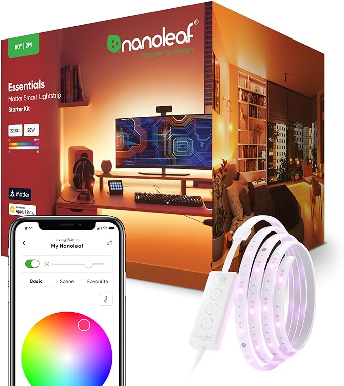 Amazon.com: Nanoleaf Essentials Matter Bluetooth & Thread Smart LED ...