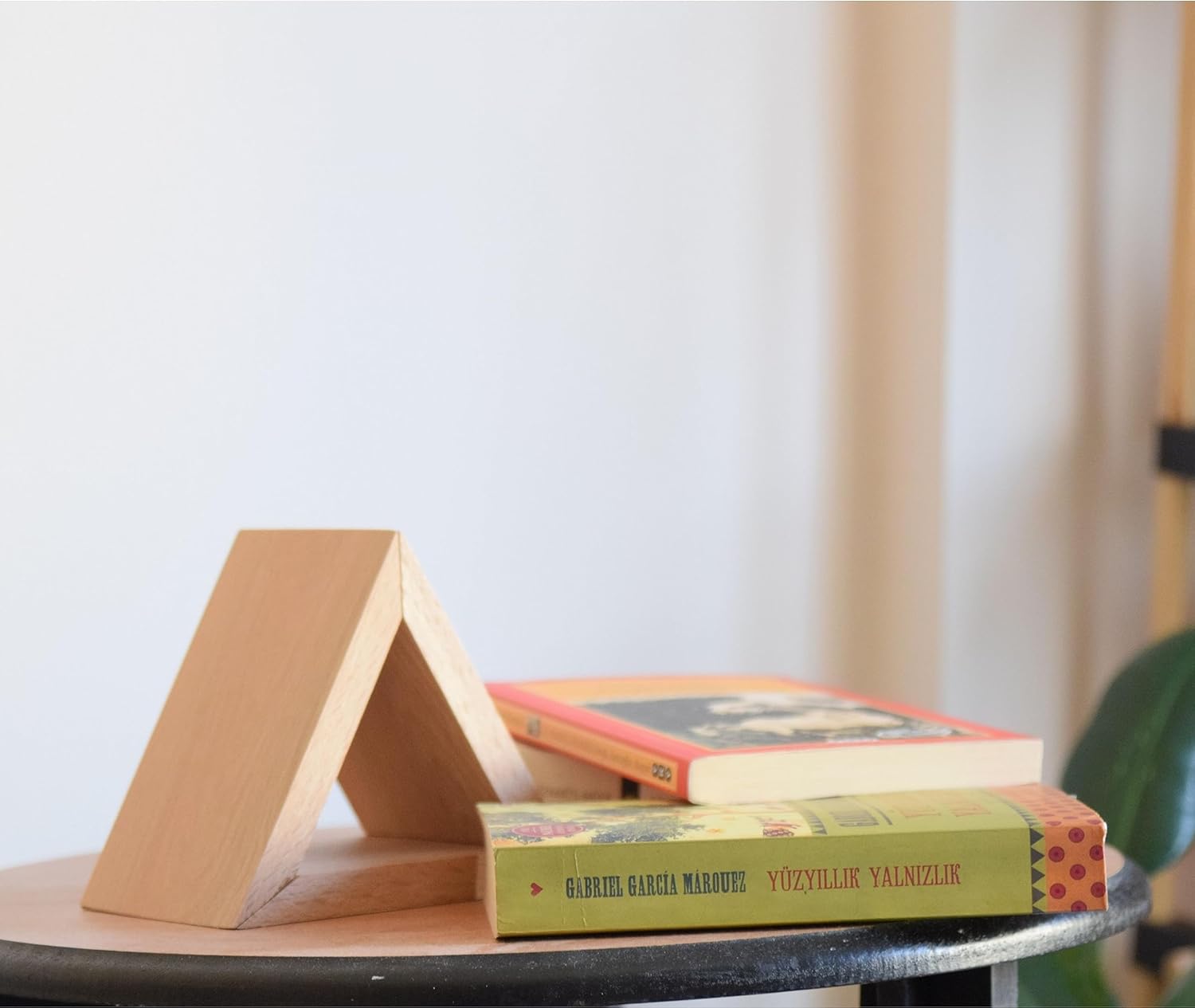 Amazon.com: Triangle Book Page Holder | Triangle Bookmark | Wooden ...