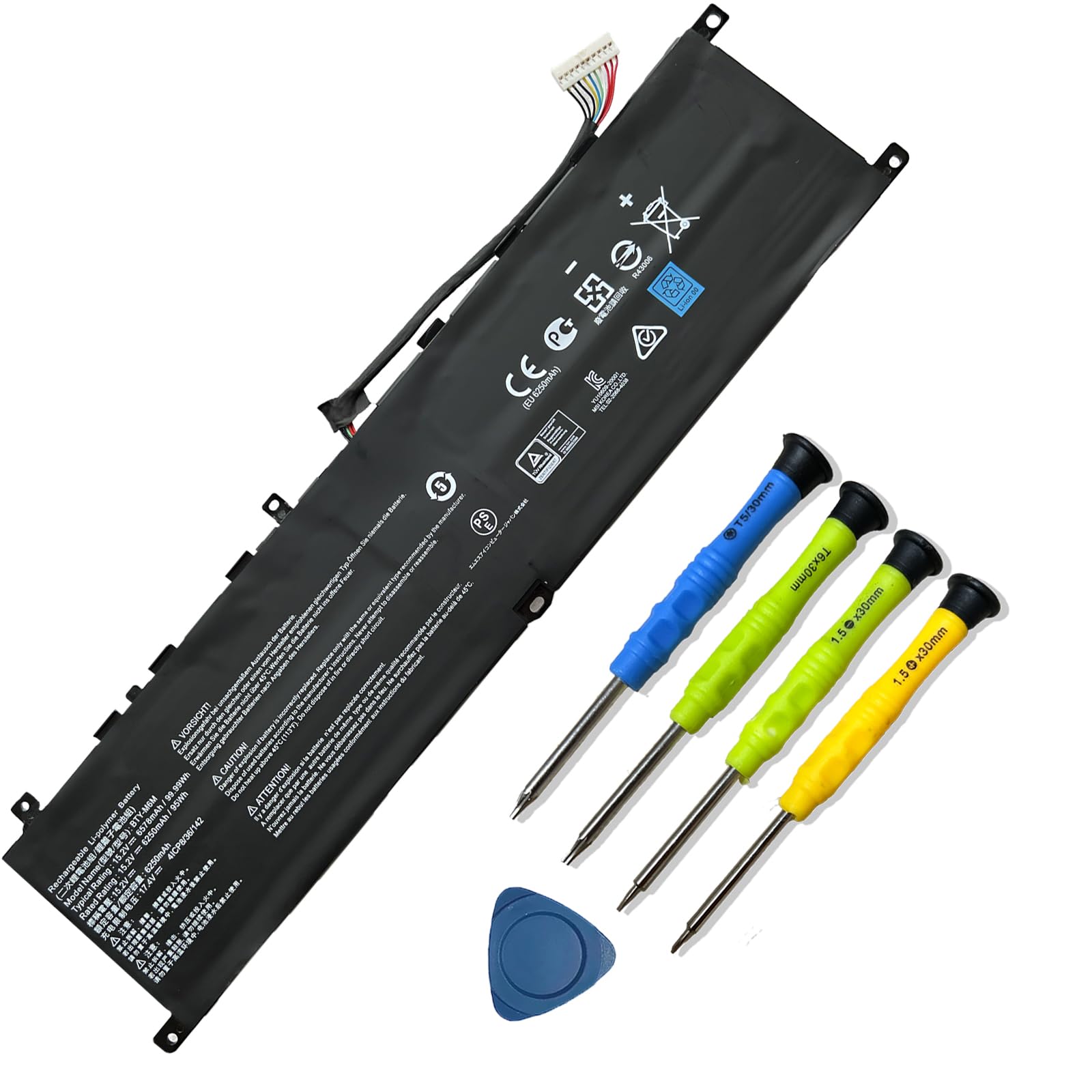 Amazon.com: BTY-M6M 99.99Wh Laptop Battery Replacement for MSI GS66 ...