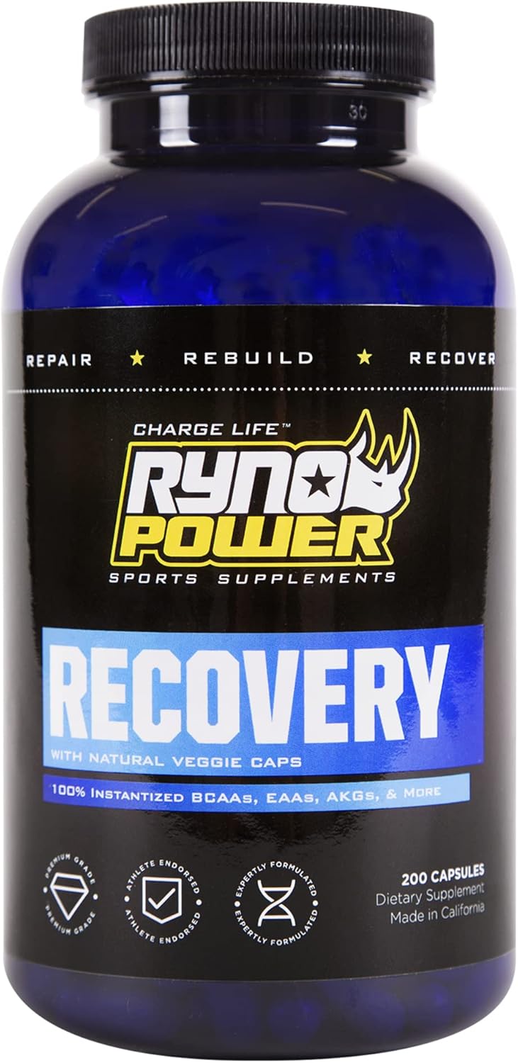 Amazon.com: Ryno Power Recovery Capsules - 12 Amino Acids for Muscle ...